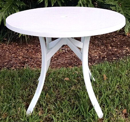 Round Fiberglass Dining Table | Florida Patio: Outdoor Patio Furniture ...